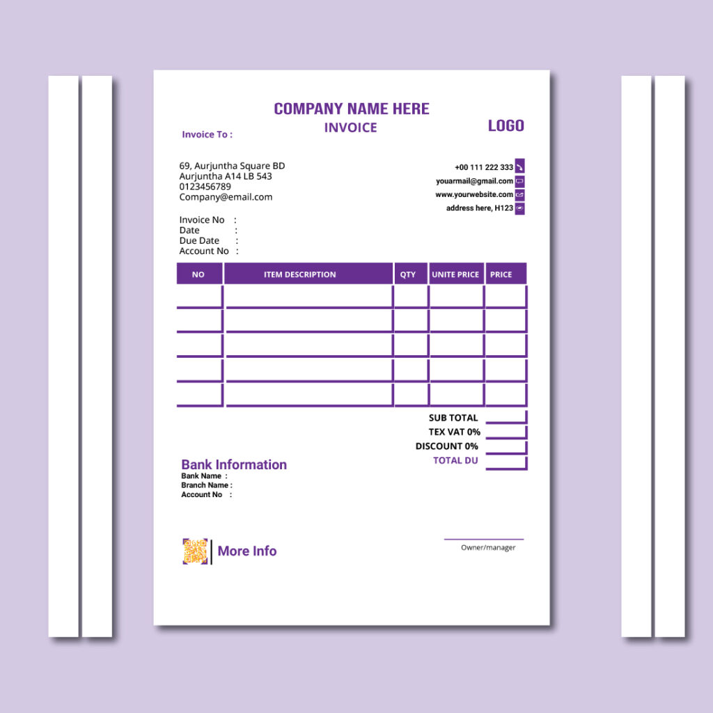 Invoice Design Template - MasterBundles
