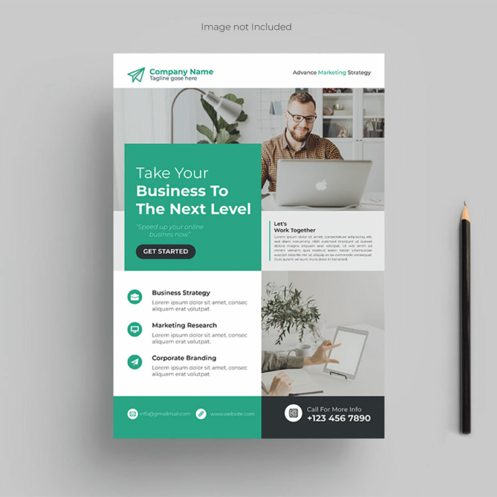 A4 Size Corporate Flyer Design Template – MasterBundles