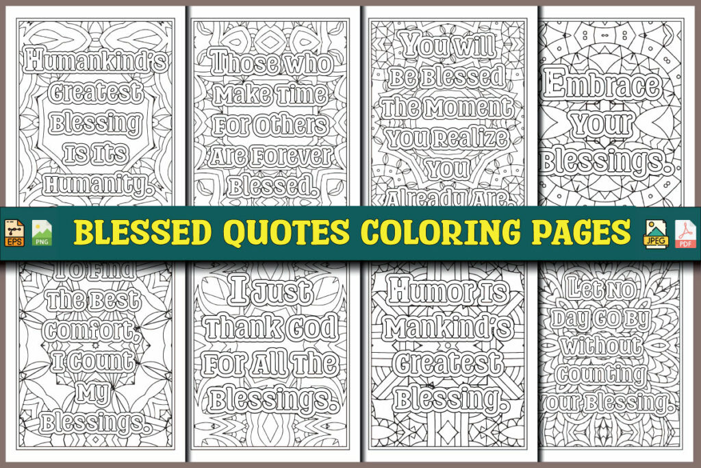 1000 Quotes Coloring Pages Bundle - MasterBundles