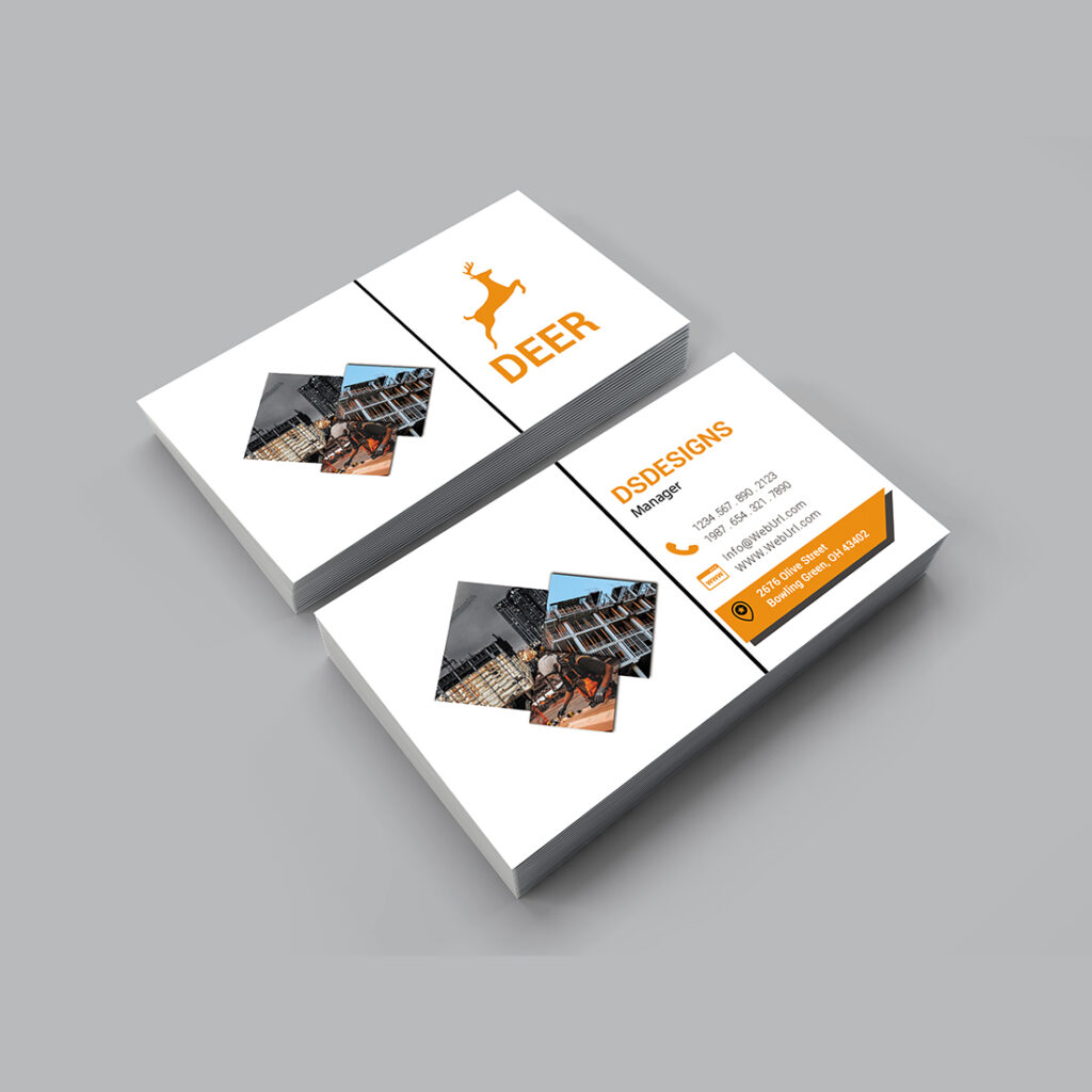Construction business card design in just 3$ - MasterBundles