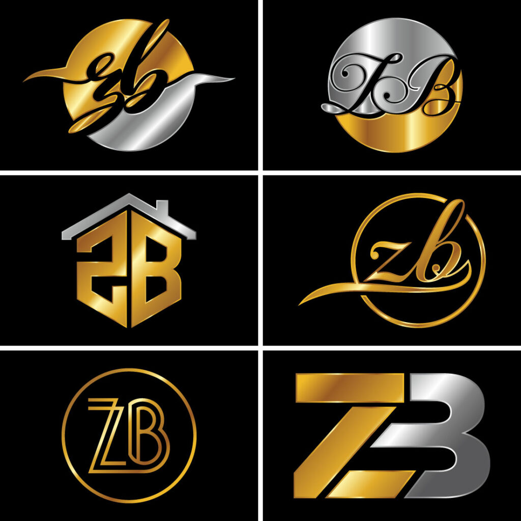 Initial Letter Z B Logo Design Vector Template. Graphic Alphabet Symbol ...