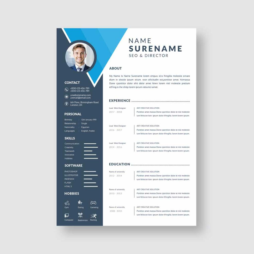 Polygon Resume Layout – MasterBundles