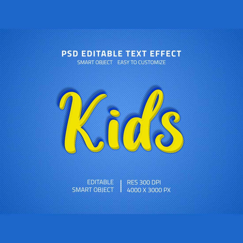 Kids Editable Psd Text Effect - MasterBundles