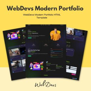 WebDevs Modern Portfolio Website Template - MasterBundles