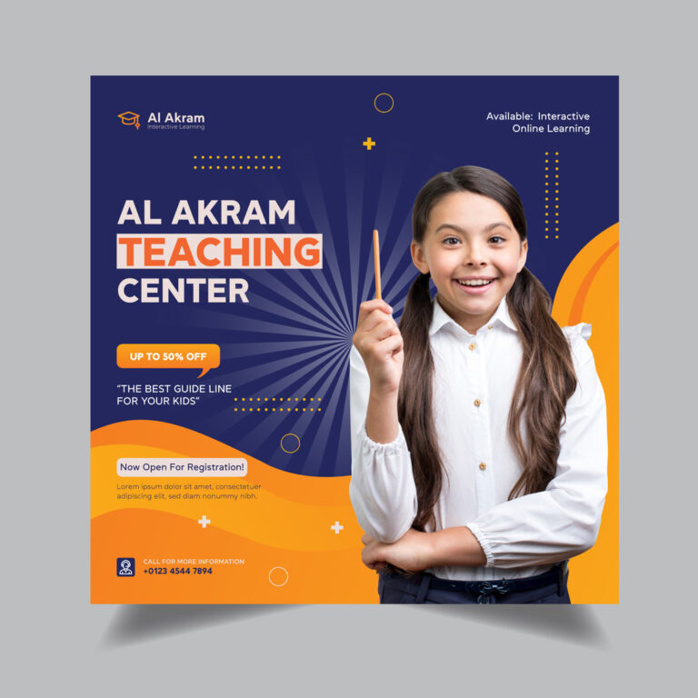 School education social media post and Square flyer template -only $2 ...