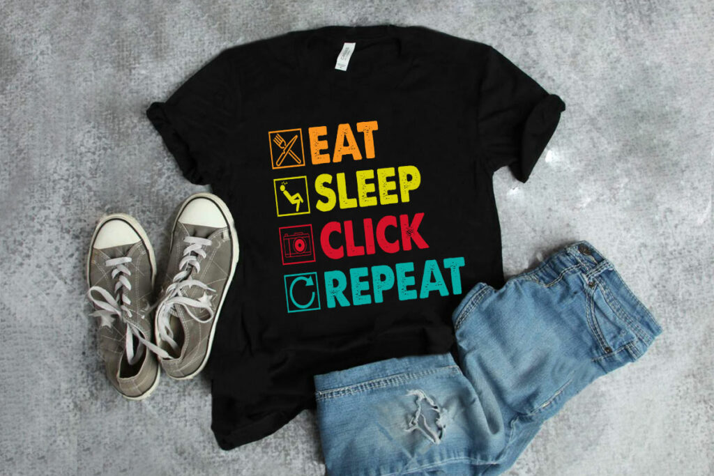 Eat Sleep Repeat T-shirt Bundle 20 Designs - MasterBundles