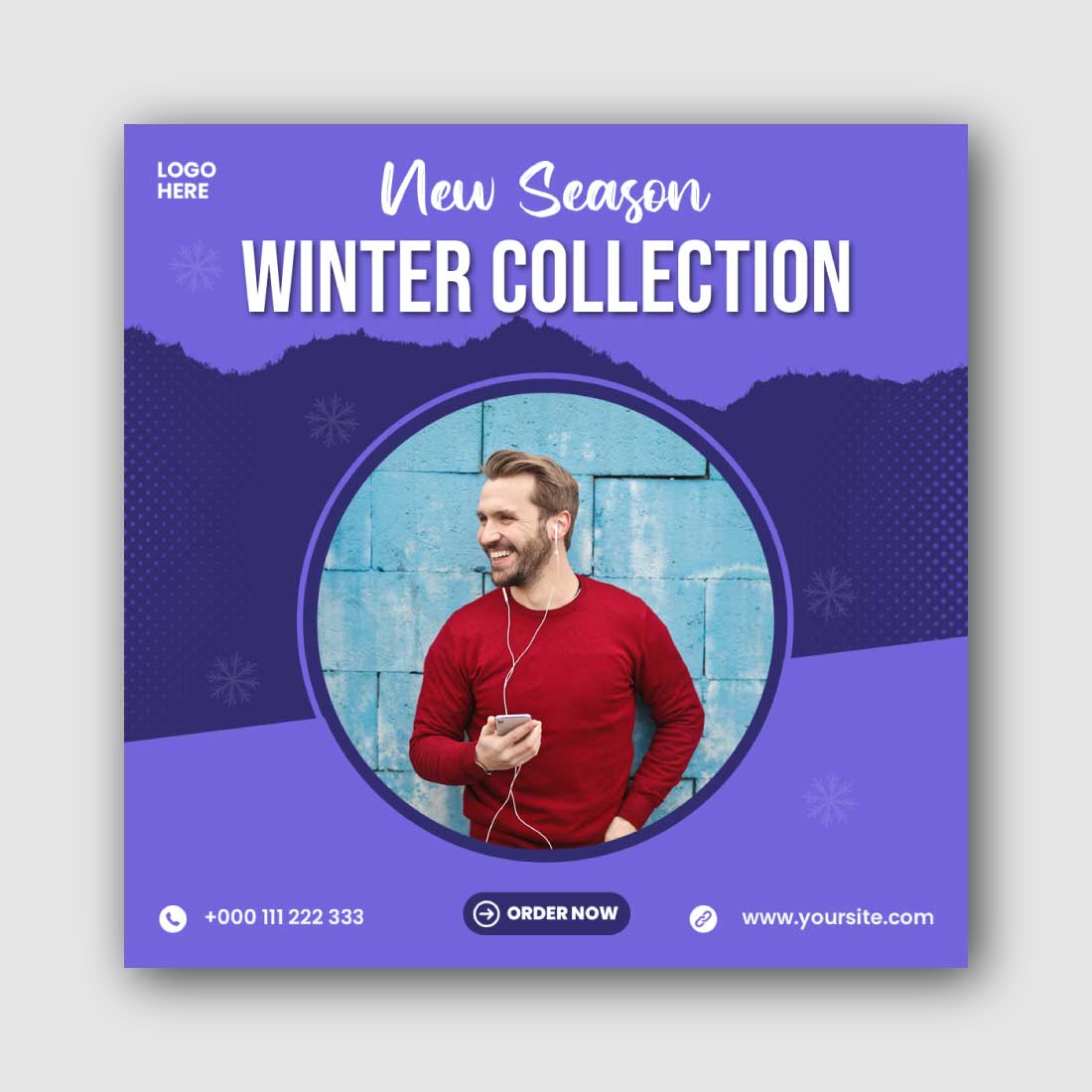Winter collection sale Social Media Instagram Post Template - MasterBundles