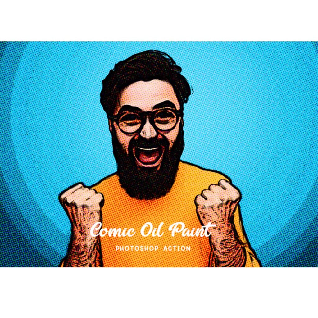 Comic Oil Paint Photoshop Action - MasterBundles