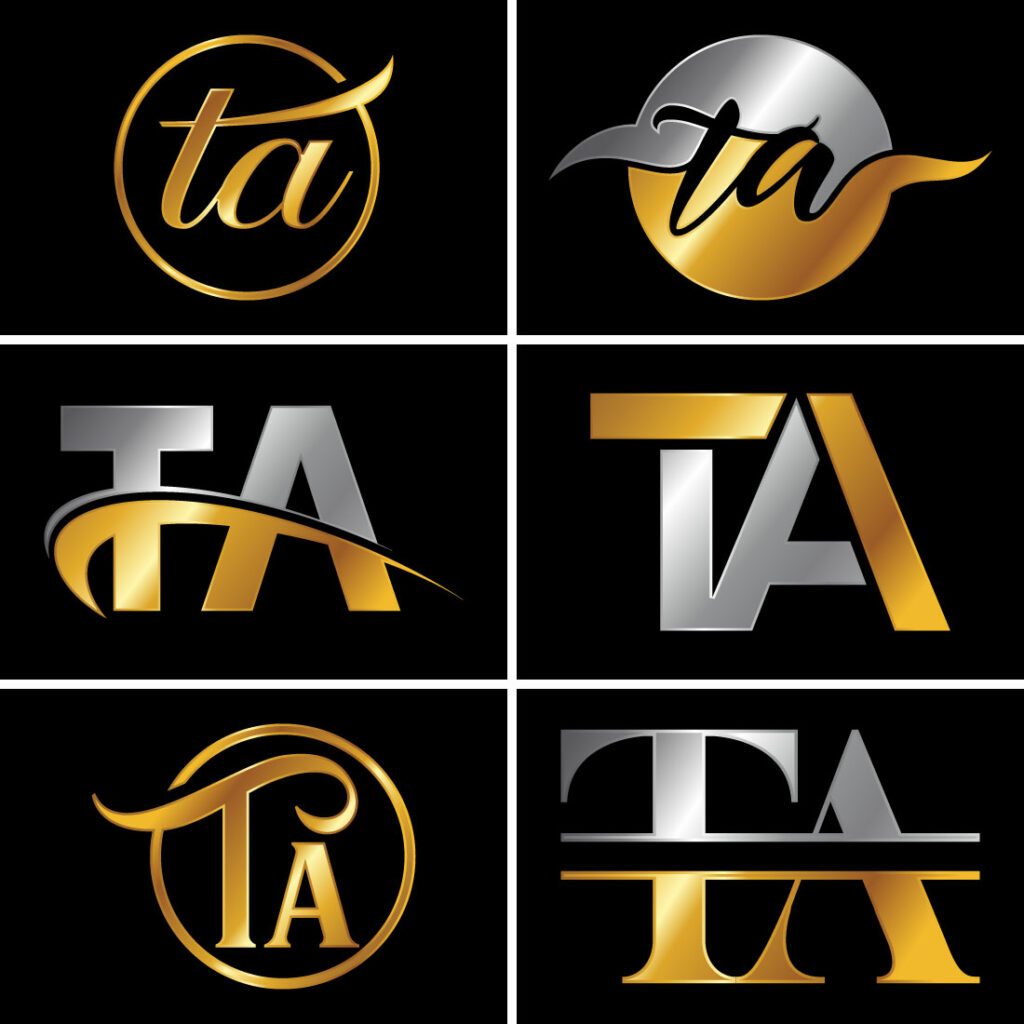 Initial Letter T A Logo Design Vector Template. Graphic Alphabet Symbol ...