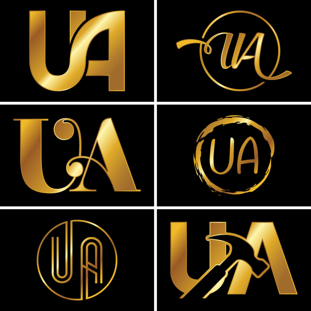 Initial Letter U A Logo Design Vector Template. Graphic Alphabet Symbol ...