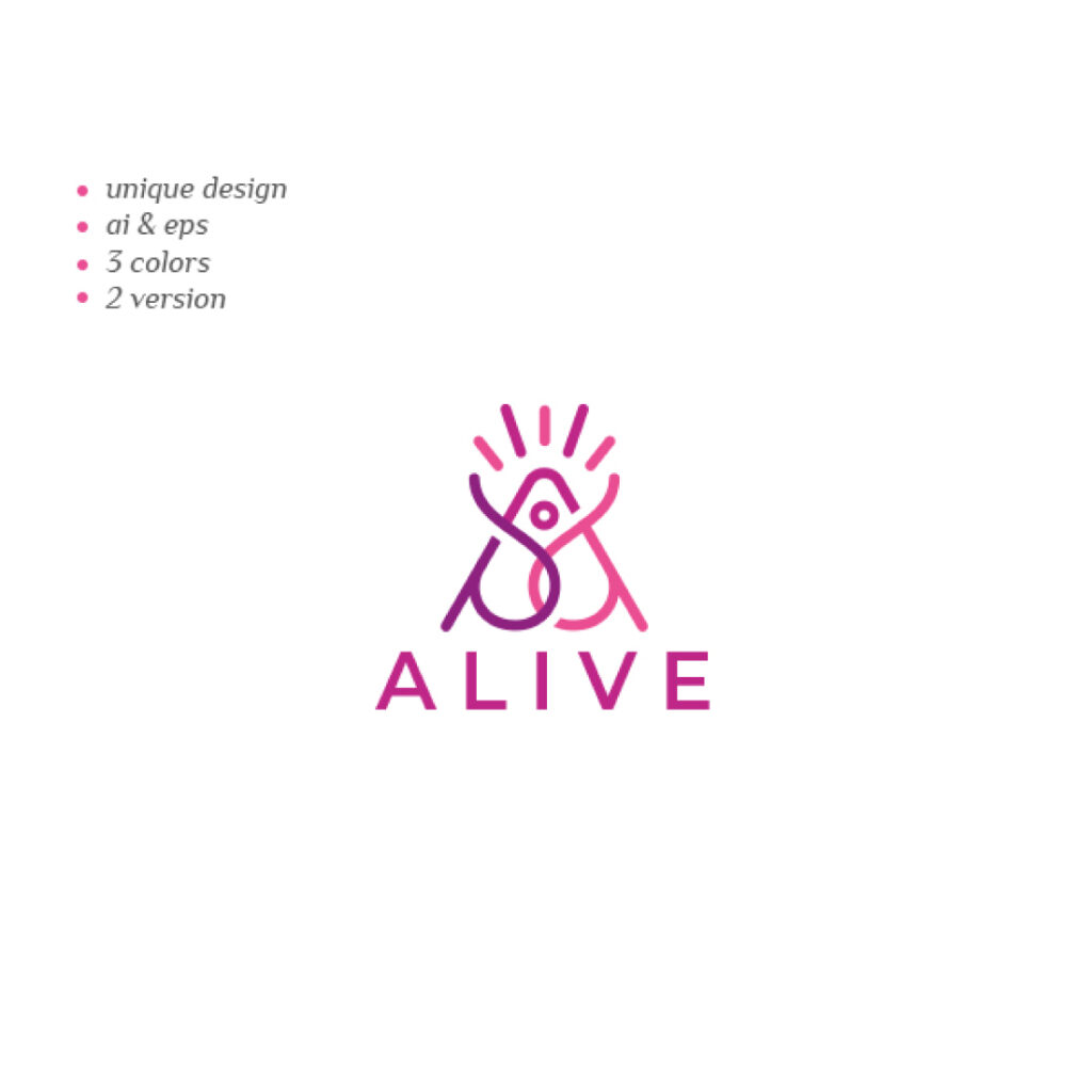 Alive yoga Logo - MasterBundles