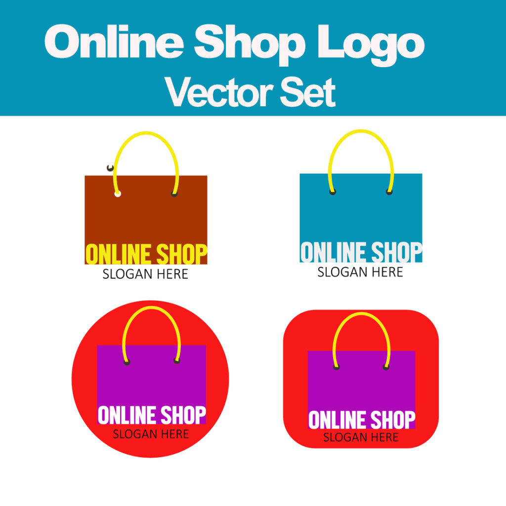 Online Shop Logo Vector Set! - MasterBundles