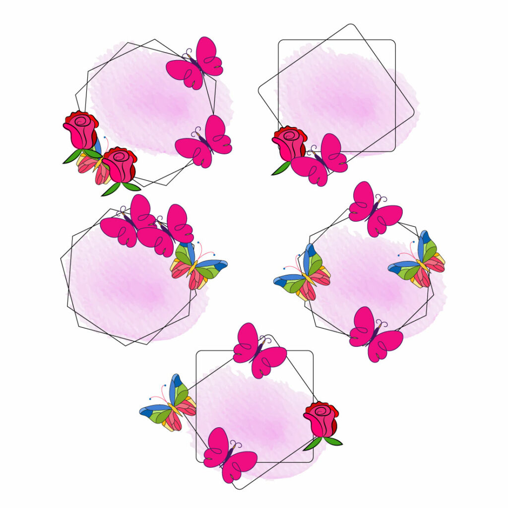 Clipart Flowers and Butterflies - MasterBundles