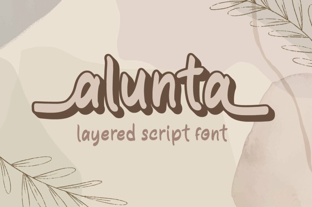 Alunta - Layered Script Font – MasterBundles