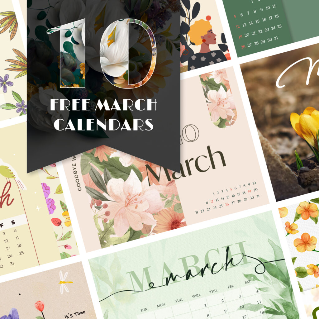 Free March 2021 Printable Calendar & Wallpapers – MasterBundles