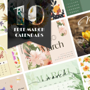 10 Free Calendar - March – MasterBundles