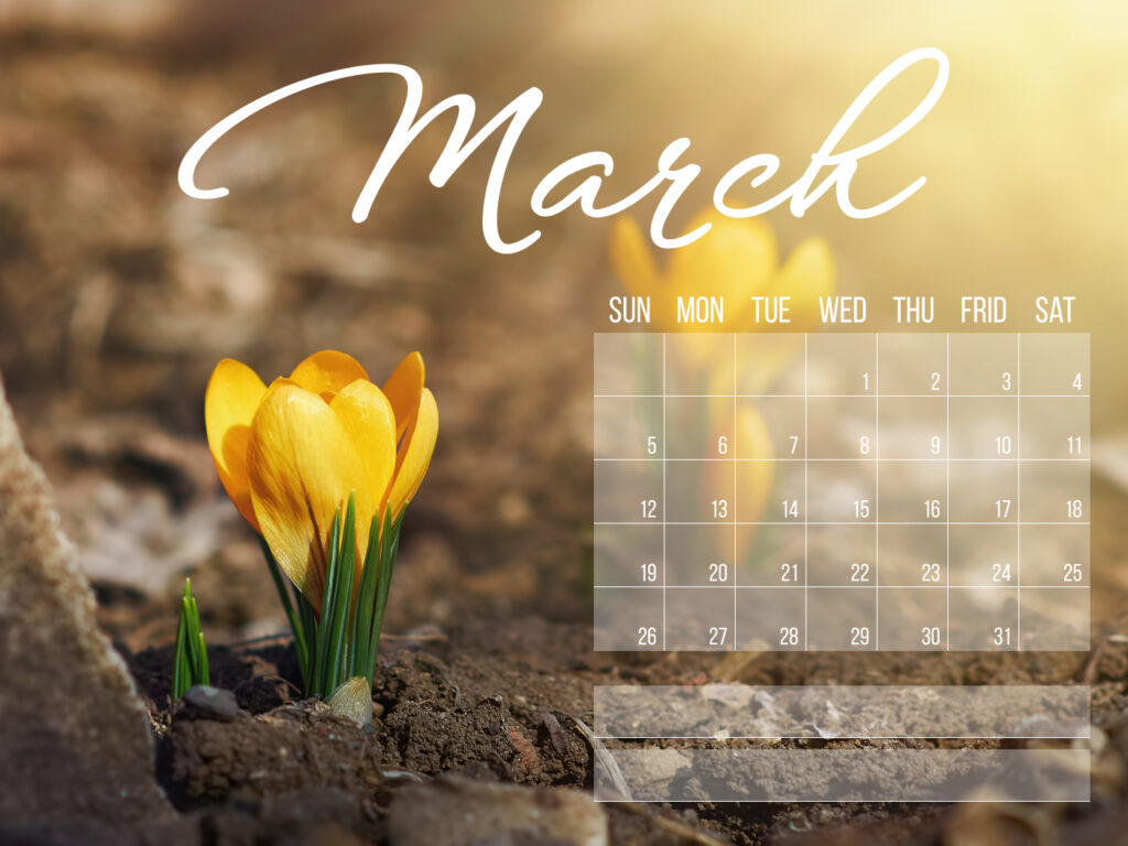Free Cute March Calendar - MasterBundles