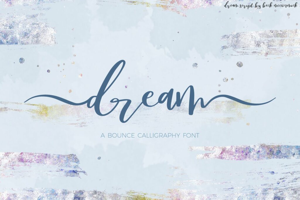 Dream Bounce Calligraphy Font – MasterBundles
