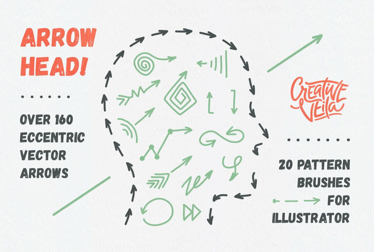 Arrow Head: Pattern Brushes & Vector – MasterBundles
