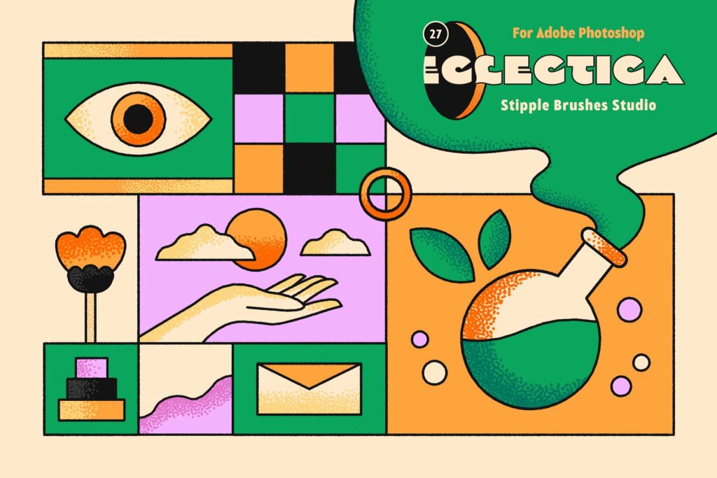 Stipple Brushes for Photoshop – MasterBundles