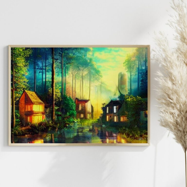 sublime nature, Winter Wonderland wall art printable - MasterBundles