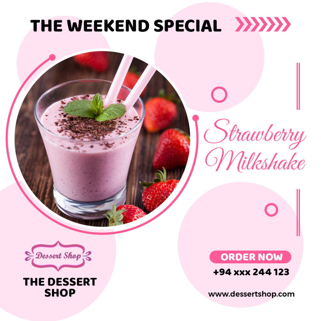 Food / Dessert Shop / Restaurant - Social Media Post Templates ...