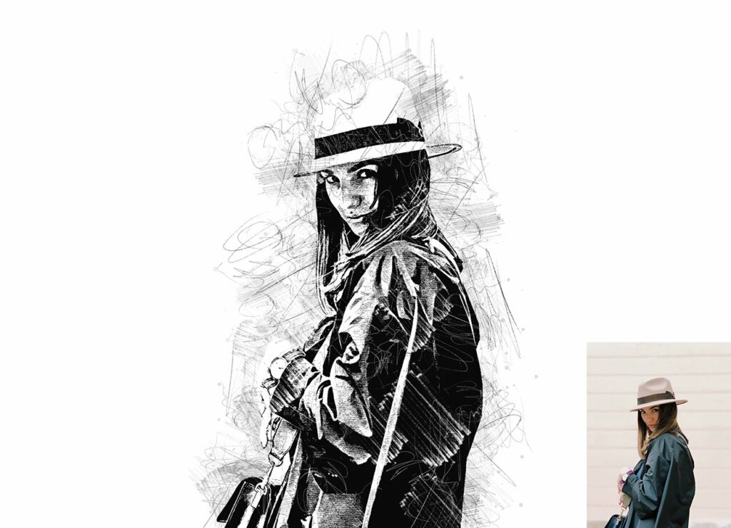 Best Canvas Sketch Photoshop Action – MasterBundles