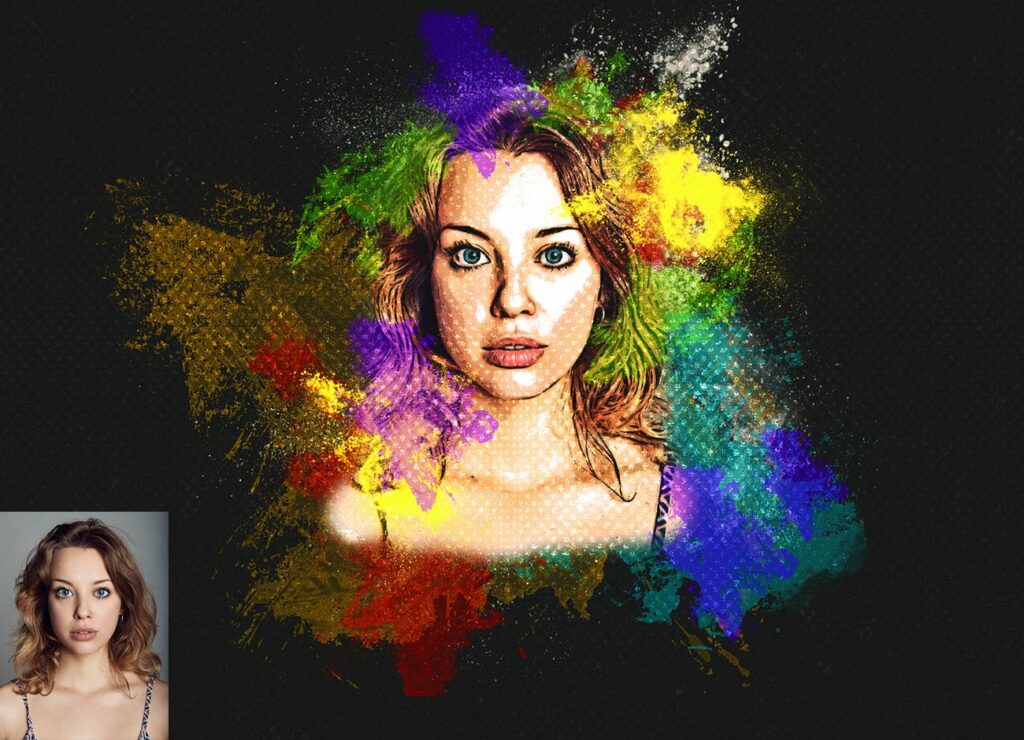Effect Halftone Photoshop Action – MasterBundles