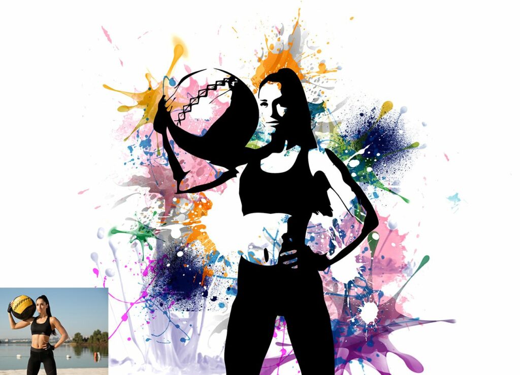 Vector Paint Splash Photoshop Action – MasterBundles