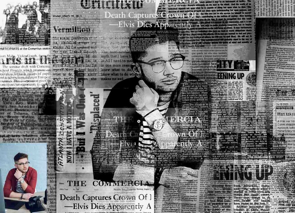 Newspaper Portrait Photoshop Action – MasterBundles