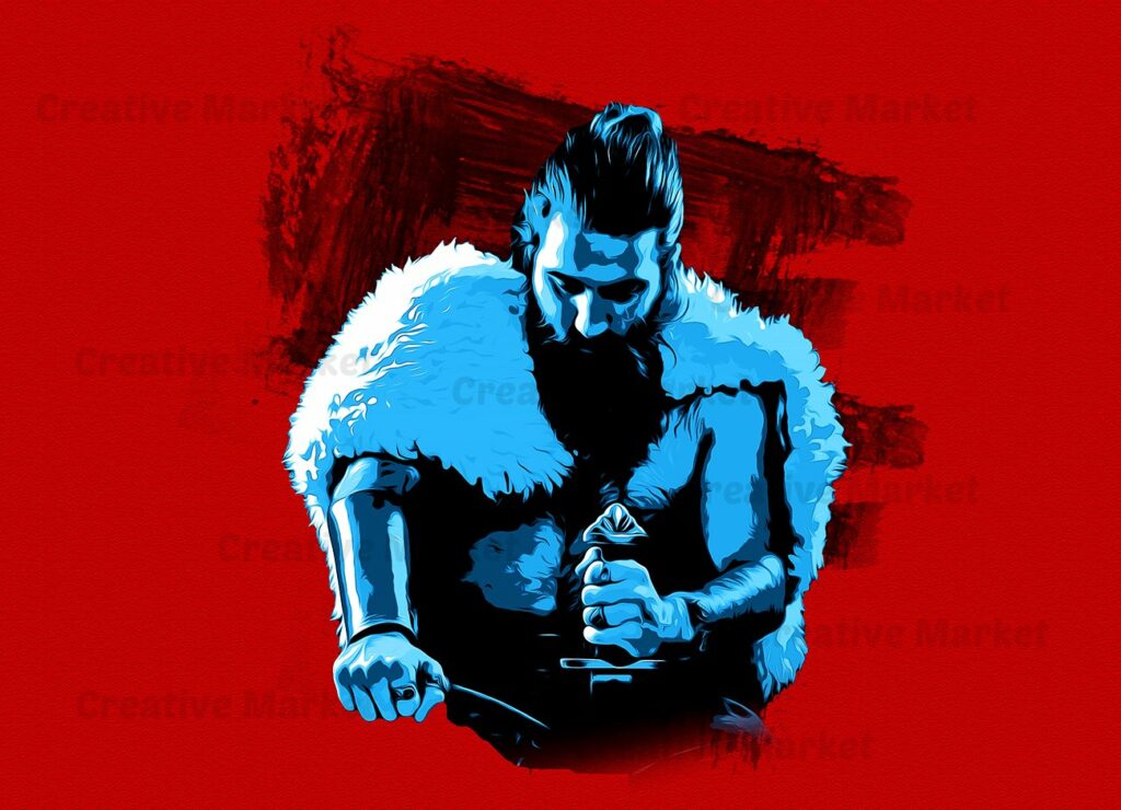 Viking Cover Portrait PS Action – MasterBundles