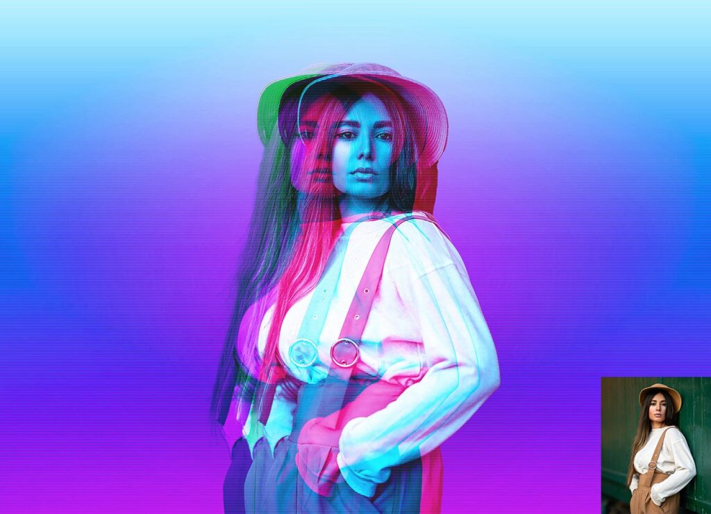 3D Anaglyph Effect Photoshop Action – MasterBundles