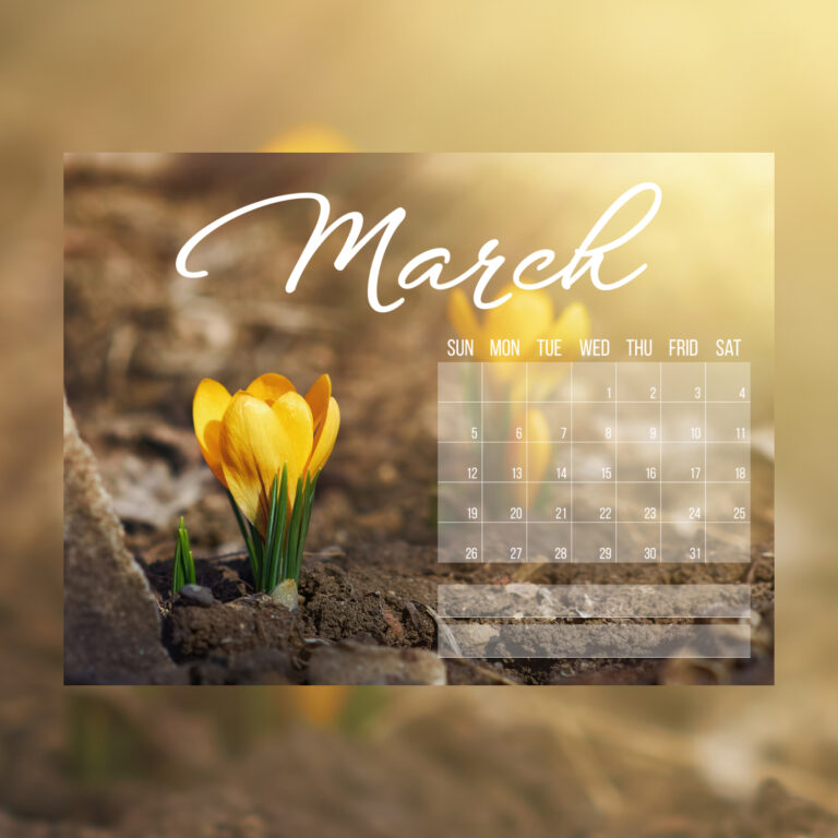 Free Cute March Calendar - MasterBundles