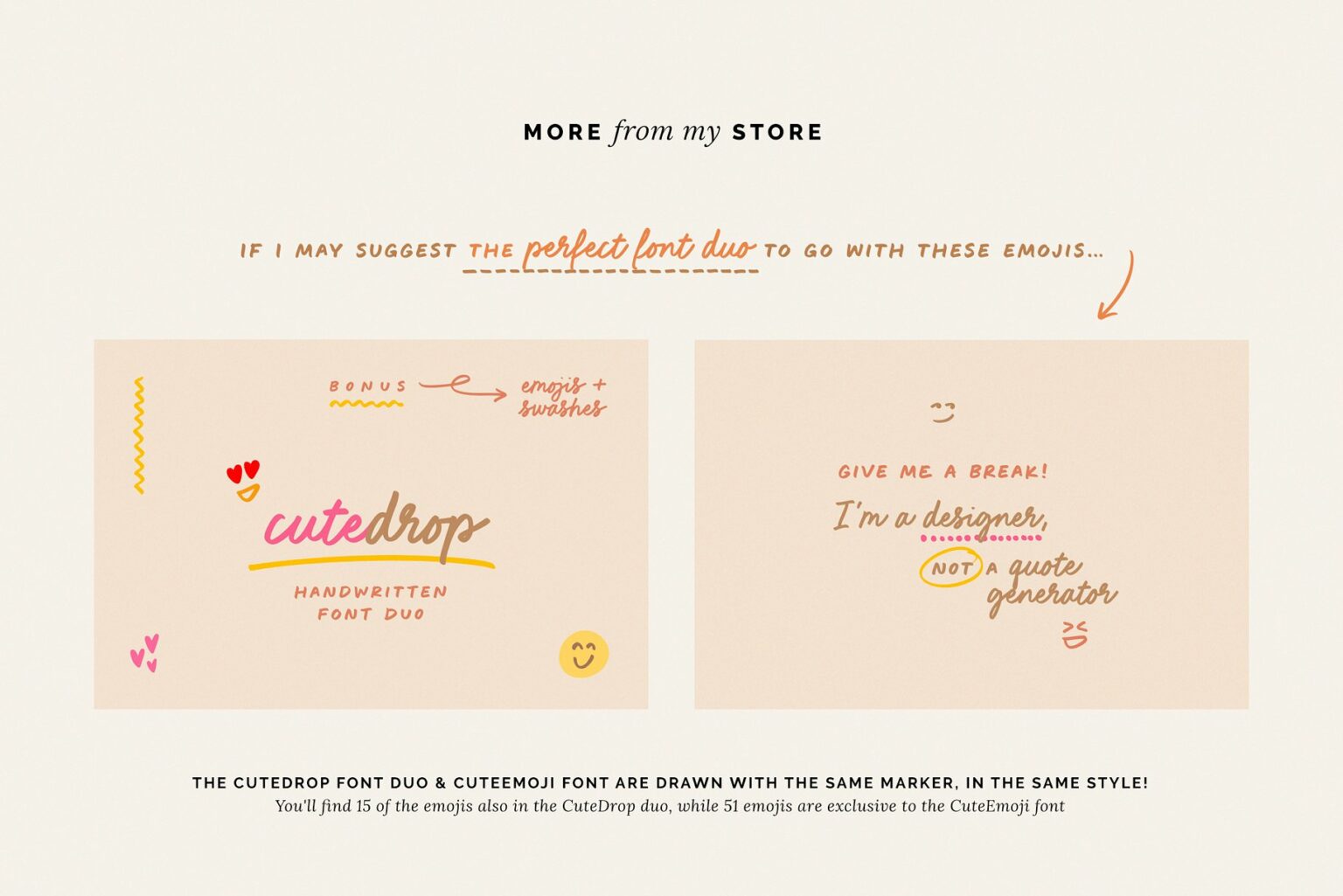 CuteEmoji hand drawn emojis font – MasterBundles