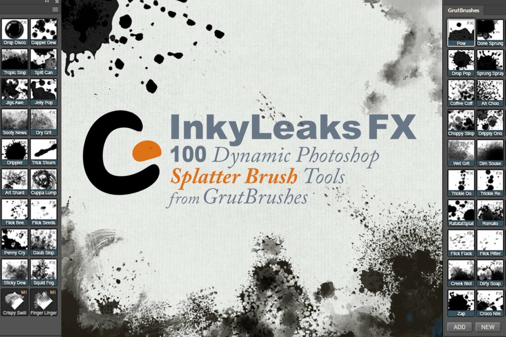 100 Photoshop Splatter Brush Tools – MasterBundles