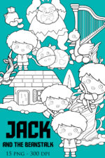 Jack and the Beanstalk Classic Bedtime Story Scrapbook Digital Stamp ...