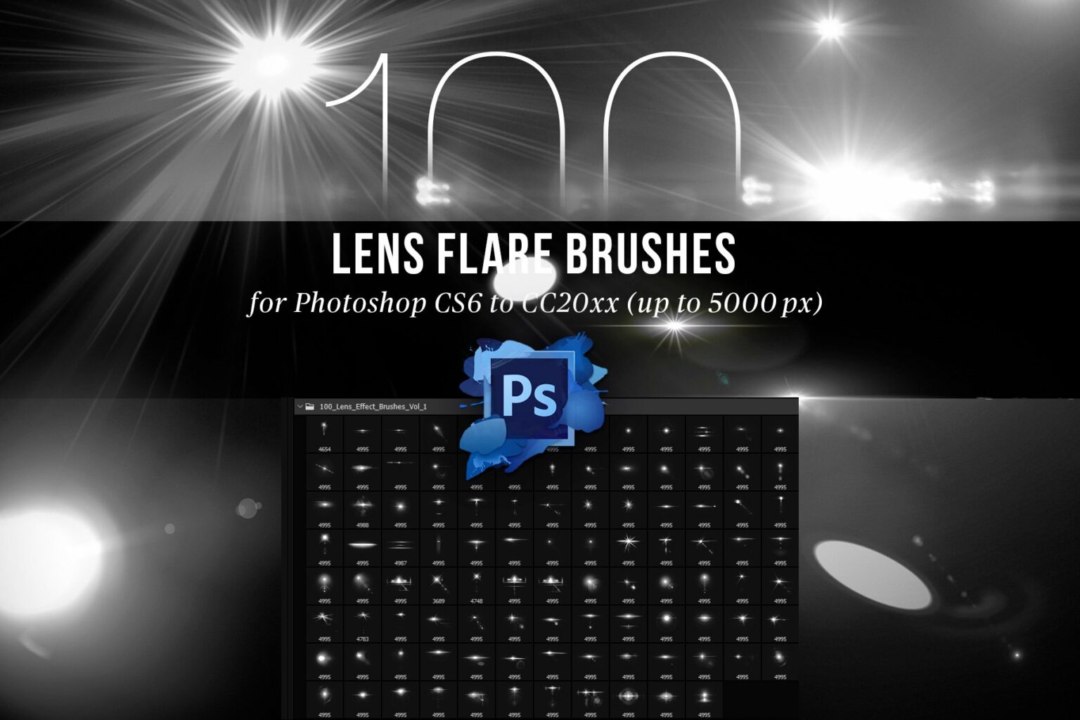100 Lens Effect Brushes for PS Vol 1 – MasterBundles