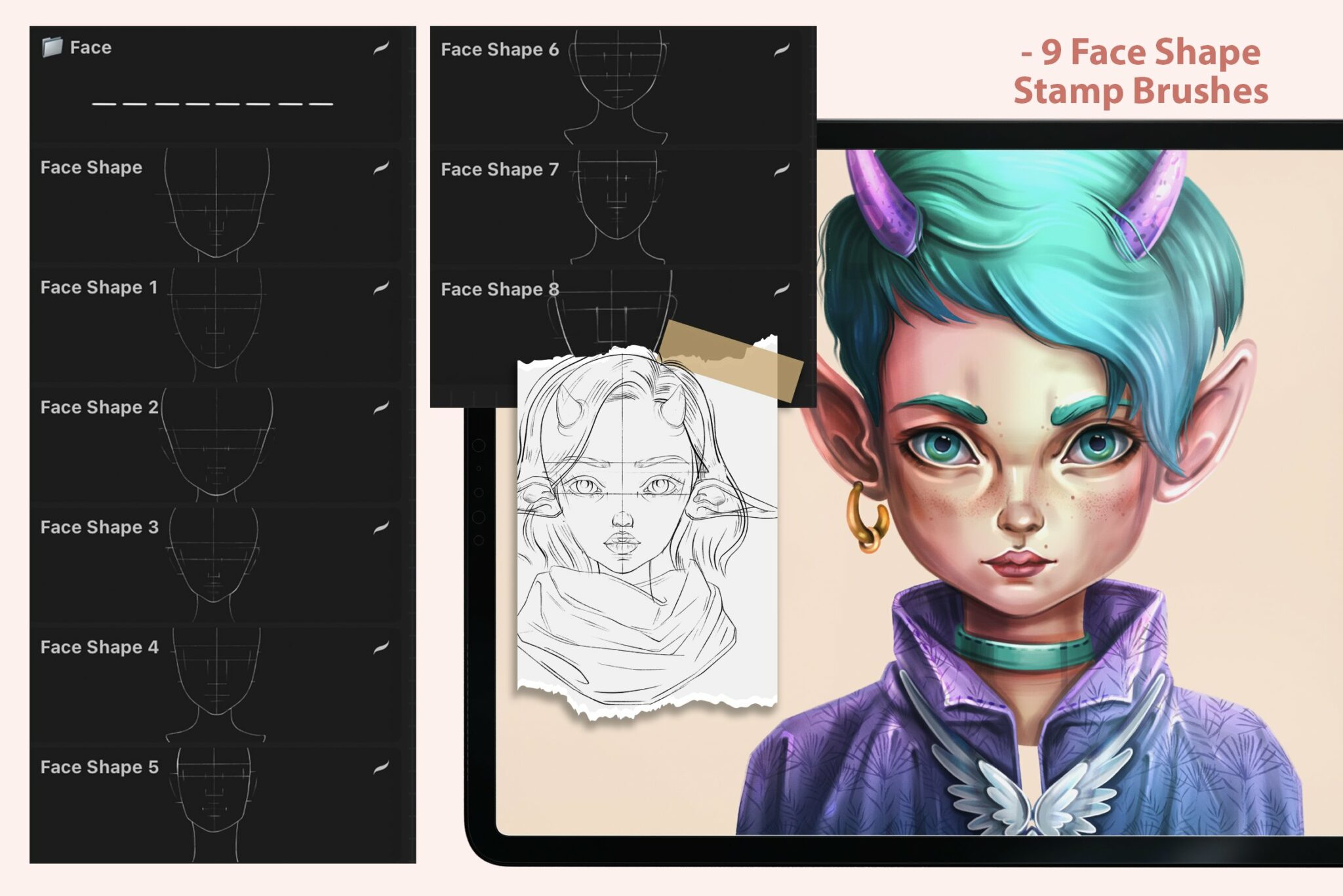 Procreate Portrait Creator Toolkit – MasterBundles
