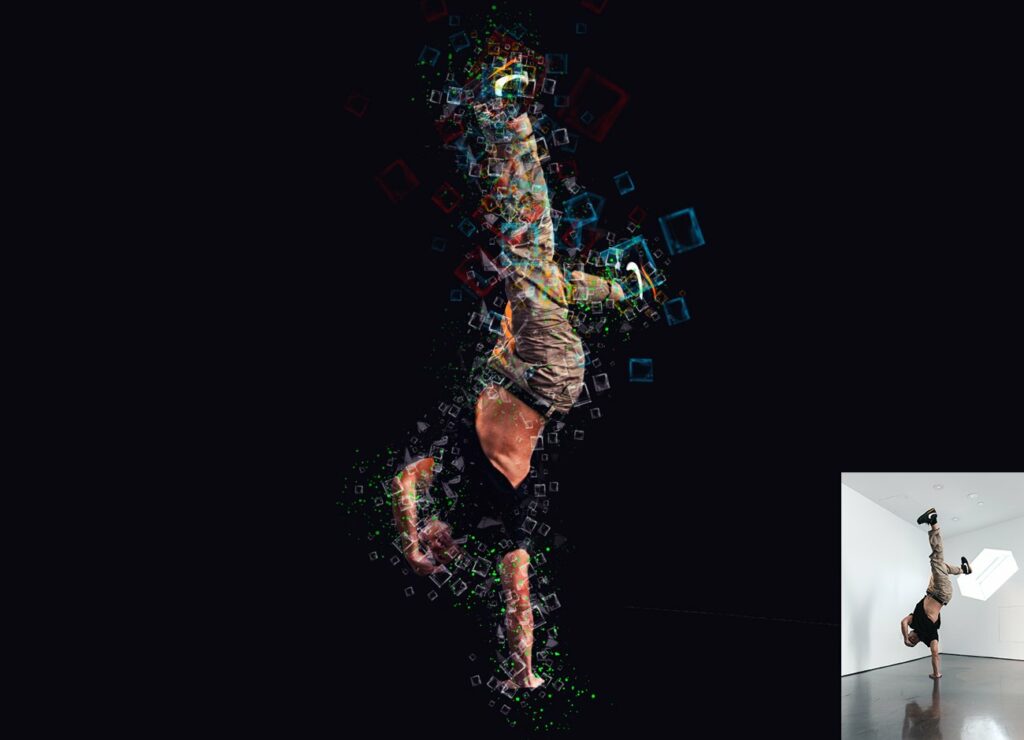 Pixel Shatter Effect PS Action – MasterBundles