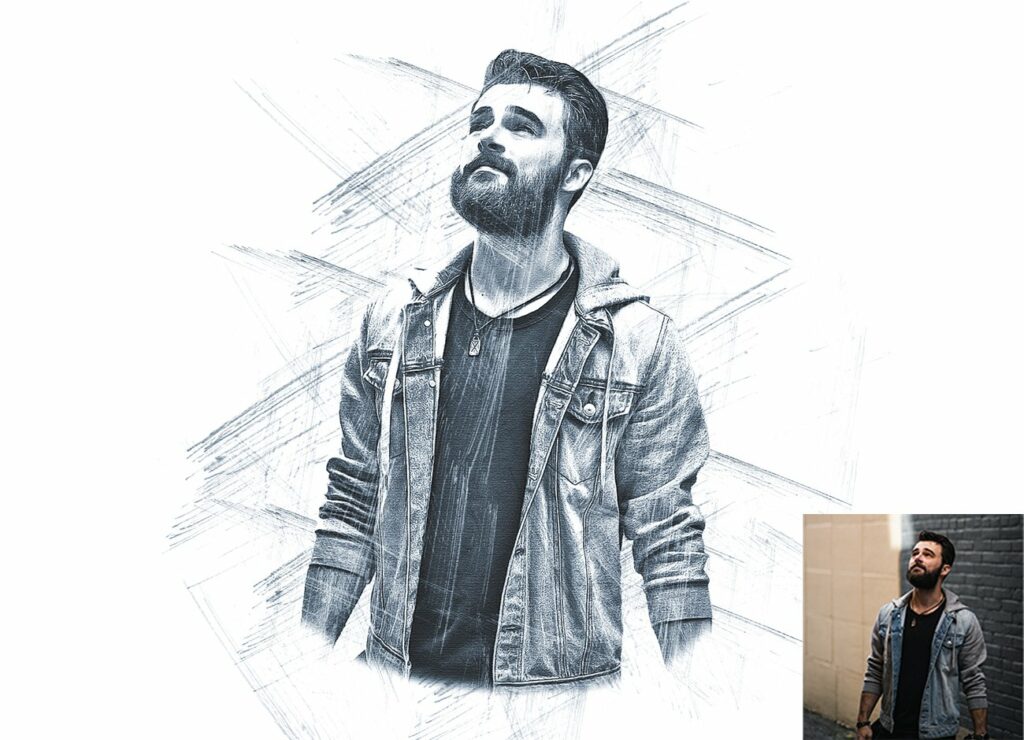 Subtle Sketch Photoshop Action – MasterBundles