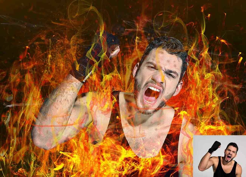 Pro Fire Art Photoshop Action – MasterBundles