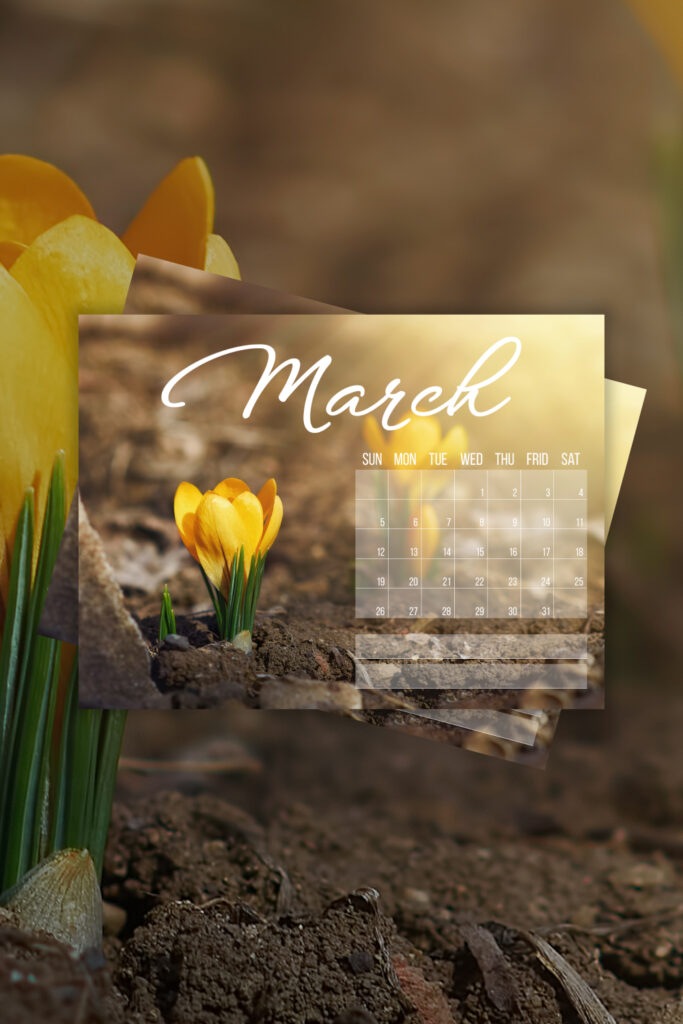 Free Cute March Calendar - MasterBundles