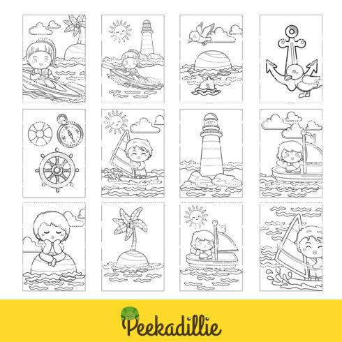 Sailing Nautical Sea Coloring Pages Activity For Kids And Adult ...
