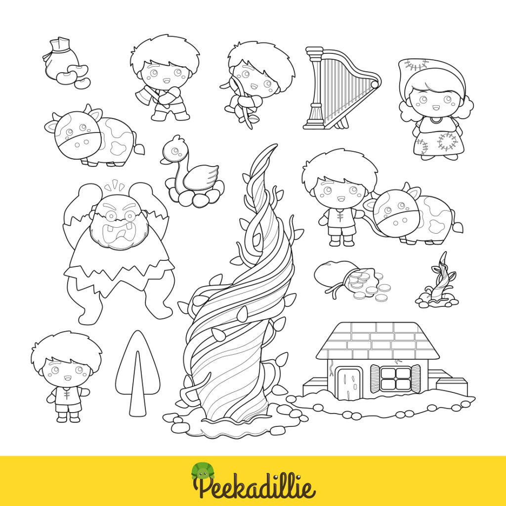 Jack and the Beanstalk Classic Bedtime Story Scrapbook Digital Stamp ...