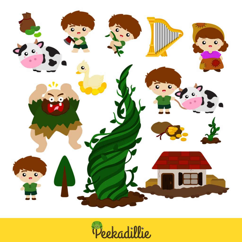 Jack and the Beanstalk Classic Bedtime Story Kids Vector Clipart ...