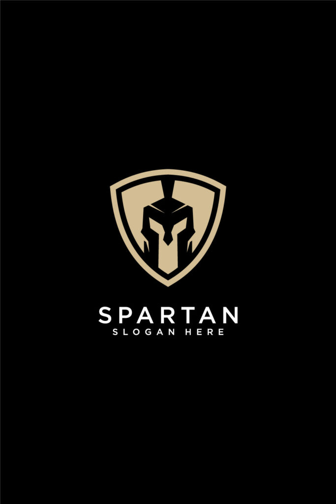 shield spartan logo design vector - MasterBundles