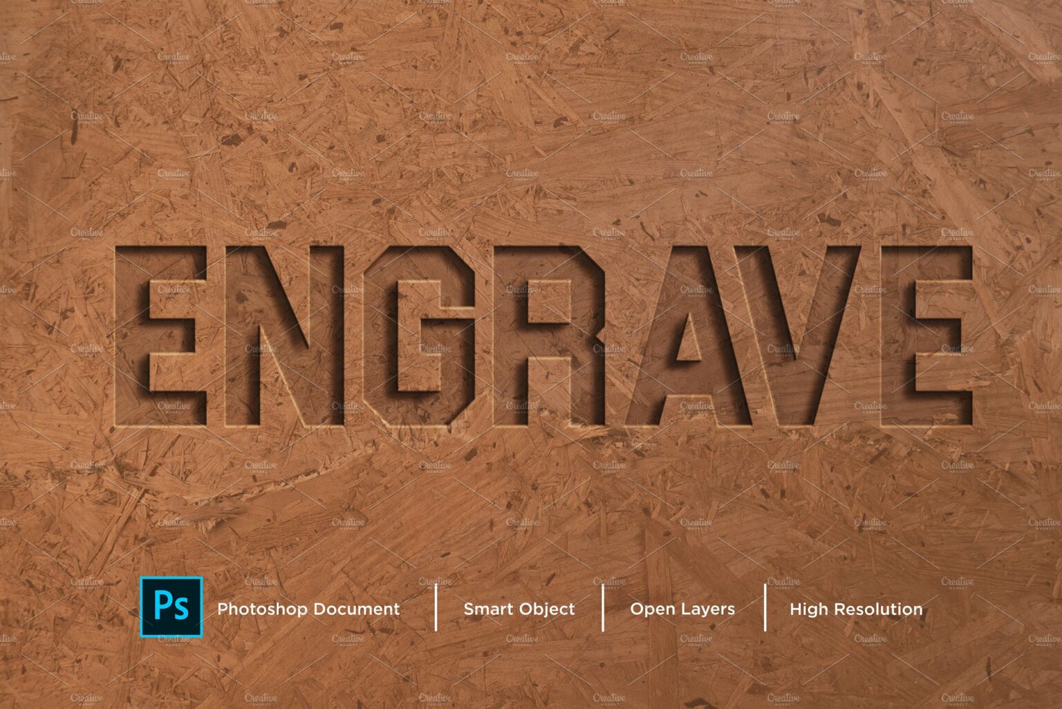 Engrave Text Effect & Layer Style – MasterBundles