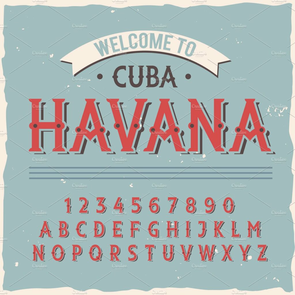 Vintage label typeface Havana – MasterBundles
