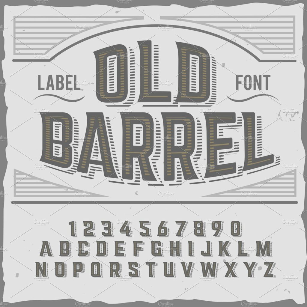 Vintage label typeface Old Barrel – MasterBundles