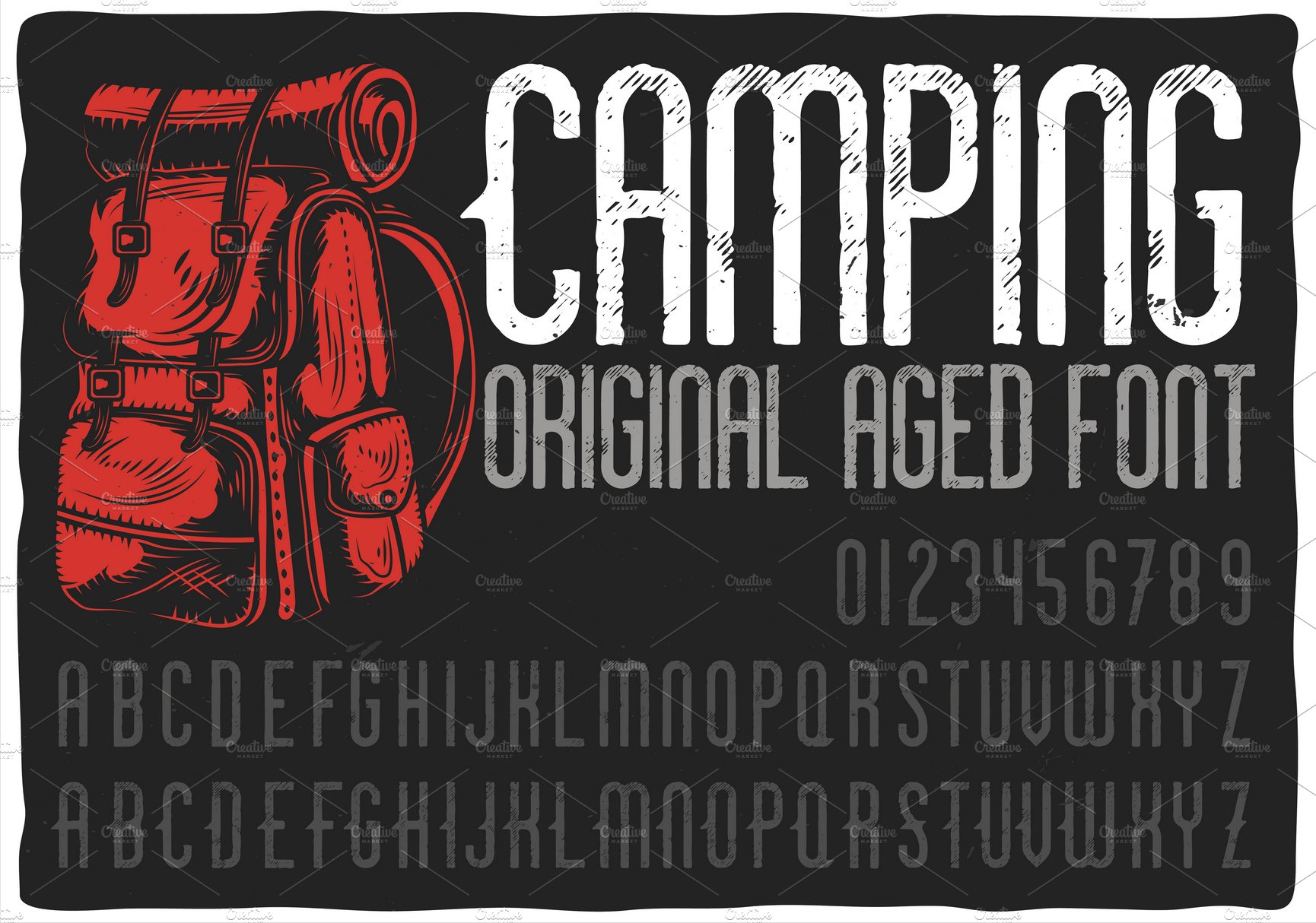 Vintage label typeface Camping – MasterBundles